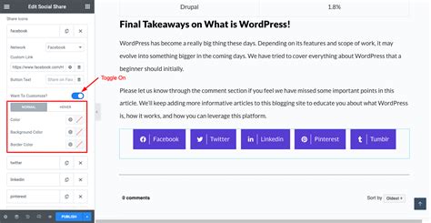 how to add social media share buttons to wordpress posts