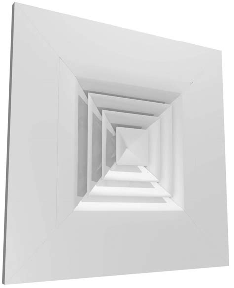 Smx Louvered Face High Induction Directional Diffuser For 24x24 T Bar Lay In 4 Way Steel