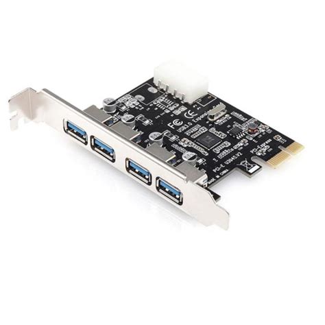 Kebidumei 4 Port Usb 3 0 Pci E Expansion Card Pci Express Pcie Usb 3 0 Hub Adapter 4 Port Usb 3