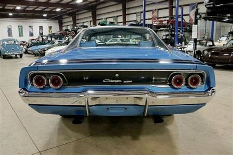 1968 Dodge Charger 4794 Miles Qq1 Blue Coupe 383ci V8 Automatic
