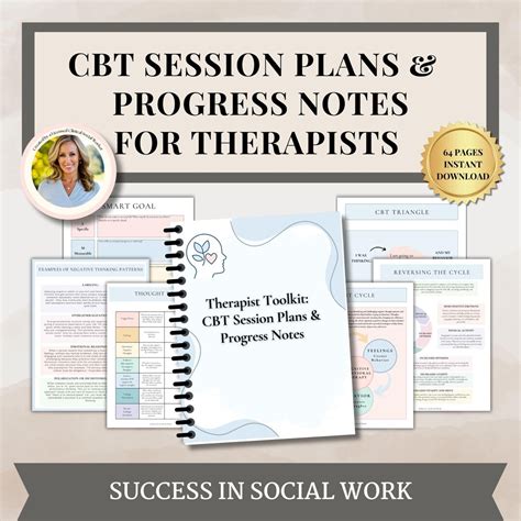 Cbt Bundle Session Plans And Progress Notes For Therapy Sessions Cbt