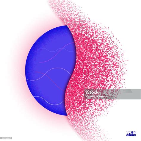 동그라미 균열 효과입니다 배너 폭발 시뮬레이션입니다 폭발과 파괴 그림을 흰색 배경에 고립입니다 Eps10 벡터 일러스트 레이 션 개념에 대한 스톡 벡터 아트 및 기타 이미지