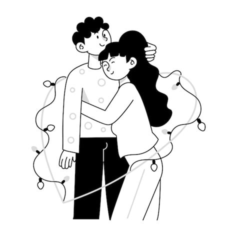 Premium Vector Couple Spooning Doodle Mini Illustrations