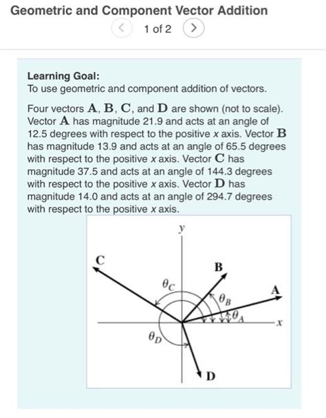 solved geometric and component vector addition 1 of 2
