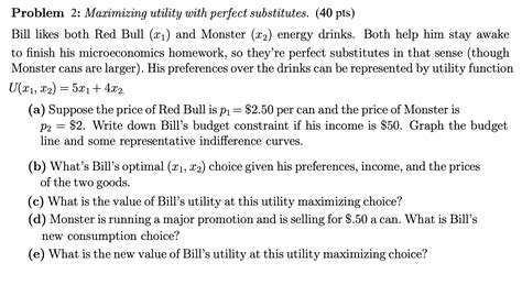 Solved SHOW GRAPHS Problem Maximizing Utility With Chegg Com