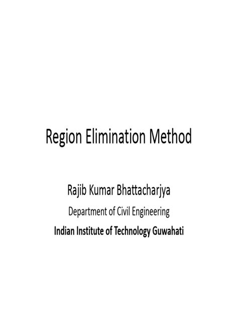 Region Elimination Method Pdf Applied Mathematics Algorithms