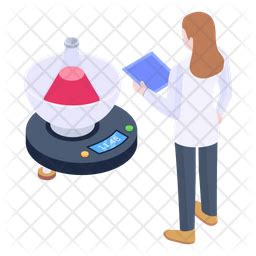 Laboratory Scale Icon Download In Isometric Style
