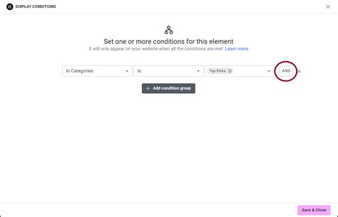 Show And Hide Elements On A Page Display Conditions Elementor