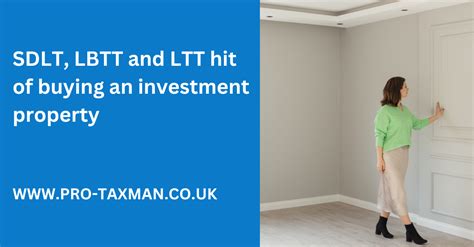 Sdlt Lbtt And Ltt Hit Of Buying An Investment Property Pro Taxman