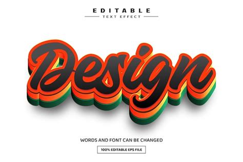 Premium Vector Design 3d Editable Text Effect Template