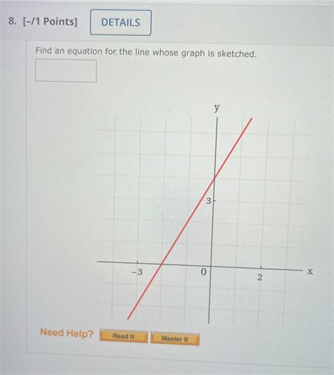 Solved 8 1 Points Details Find An Equation For The Line Whose