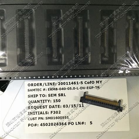 Automobile Connector Erm8 040 050 L Dv Taking Tr Samtec Samtec