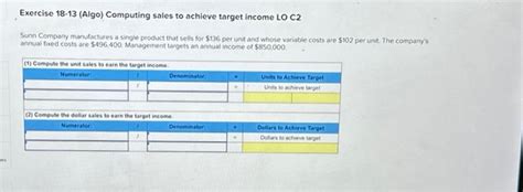 Solved Exercise Algo Computing Sales To Achieve Chegg