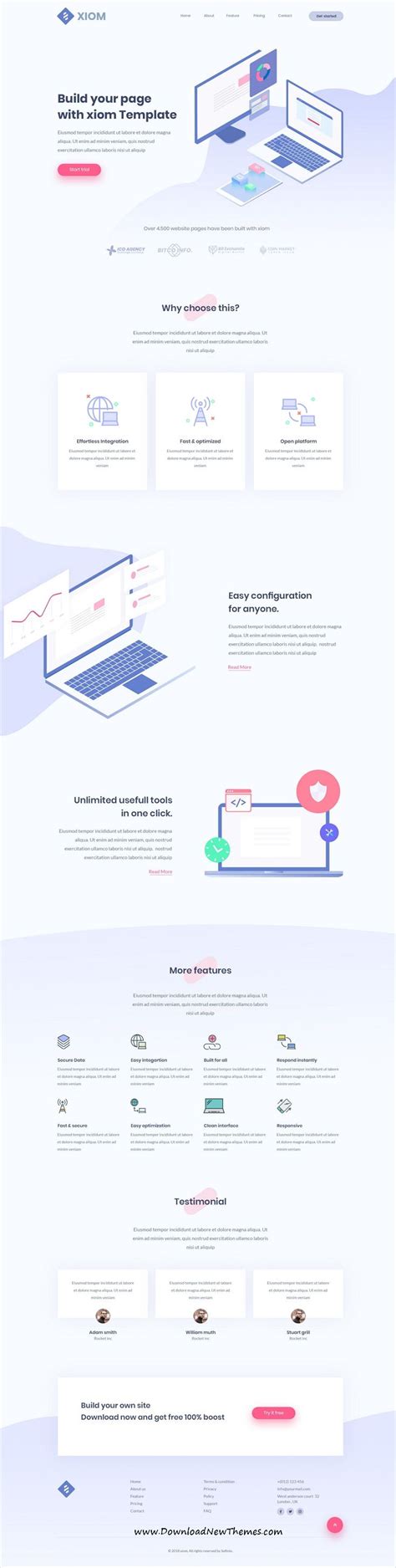 Xiom Saas Software Webapp And Startup Tech Psd Template Psd