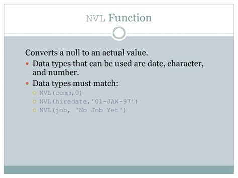 Single Row Functions Ppt
