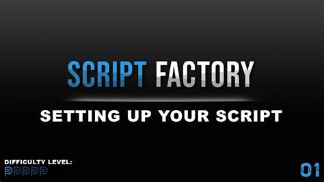 Setting Up Your Script Information Sf Quick Tutorials 1 Youtube