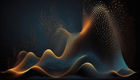 Premium Ai Image Sound Waves Dynamic Effect Illustration With Particle Wave Flow Ai Generative