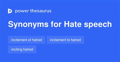 Hate Speech Synonyms 190 Similar Words And Phrases