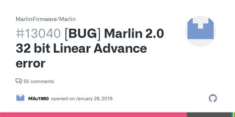 [bug] Marlin 2 0 32 Bit Linear Advance Error · Issue 13040 · Marlinfirmware Marlin · Github