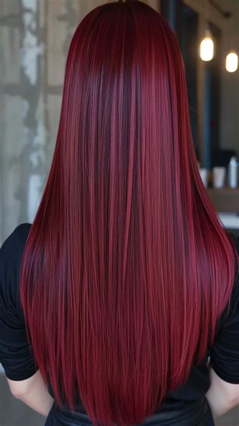 21 Hottest Deep Cherry Red Hair Style Ideas From Subtle To Bold Long