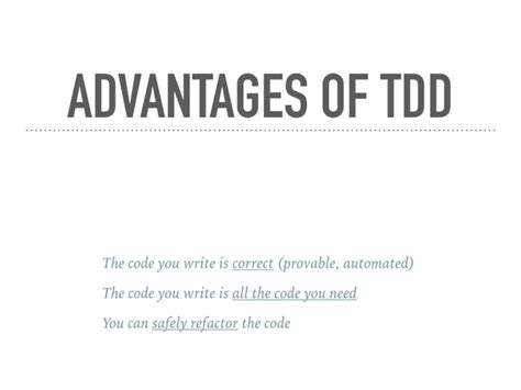Tdd A Reminder Of The Principles Ppt