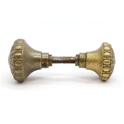 Pair Of 1910s Yale And Towne Greek Radial Cast Brass Floral Entry Door Knobs Chairish