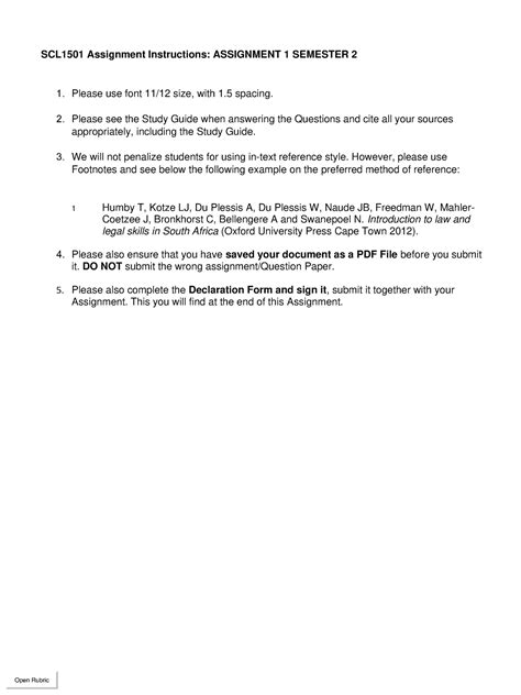 assignment 1 s2 2022 scl1501 assignment instructions assignment 1