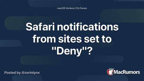 Safari Notifications From Sites Set To Deny Macrumors Forums