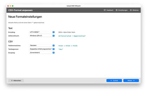trennzeichen in einer csv datei ändern