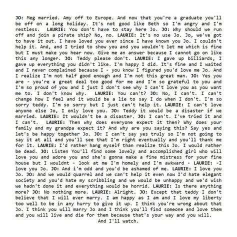 Laurie Proposes To Jo Script