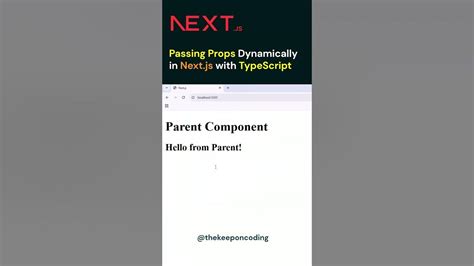 Passing Props Dynamically In Nextjs With Typescript 🎉 💻🚀 🎯 Shorts
