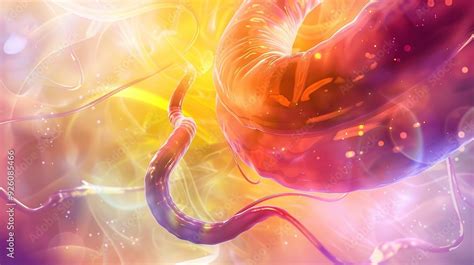 Gastric Acid Production And Digestive Process Depicted In Detailed