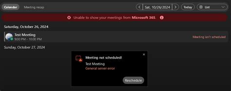 General Server Error When Using The Schedule A Meeting Feature Cisco Community