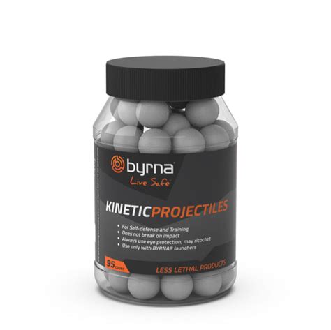 rubber bullets non lethal ammo byrna kinetic projectiles 95 count