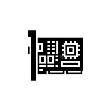 Network Card Vector Icon Computer Component Icon Solid Style Perfect