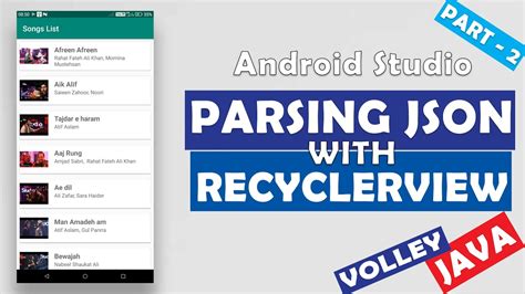 Parse JSON Display In RecyclerView Using Volley Part Android App Development Tutorial