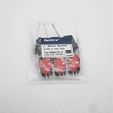 6pcs Micro Limit Switch Long Straight Hinge Lever Arm Spdt Snap Action Switch For