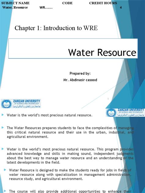 Chapter 1 Introduction To Water Resources Engineering Pdf Water Cycle Water