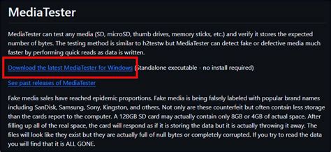 mediatester 다운로드 usb 용량 체크 프로그램