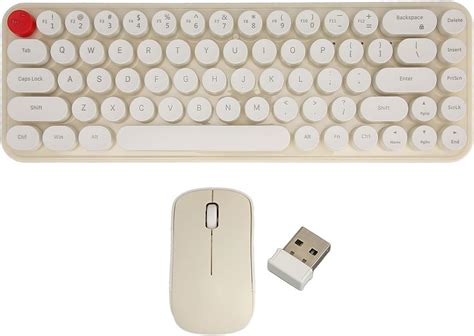 Keyboard Mouse Combo 2 4g 68 Retro Silent Keys Keyboard Mouse Set Energy Saving Low Consumption