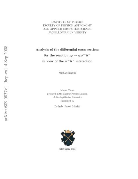 Pdf Analysis Of The Differential Cross Sections For The Reaction Pp Ppkk In View Of The