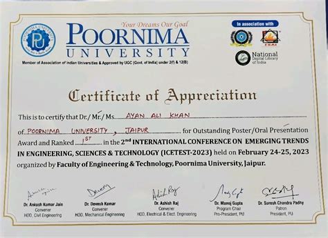 Ayan Ali Khan On Linkedin For Outstanding Oral Presentation Award And Ranked 1st In International