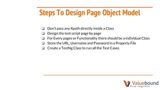 Setting Up Page Object Model In Automation Framework Pptx