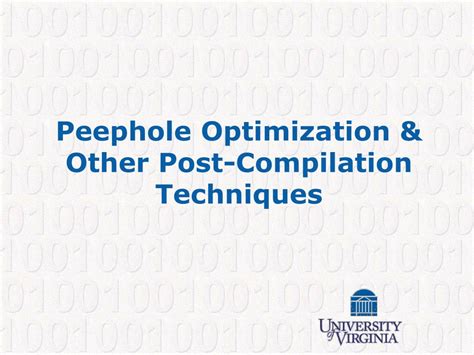 Ppt Memory Optimizations And Post Compilation Techniques Powerpoint