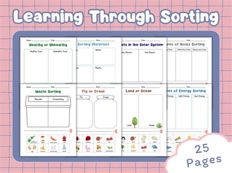 Learning Through Sorting Science Worksheets Teaching Resources Learning Through Sorting Science Worksheets Teaching Resources