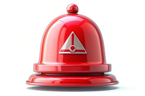 3d Red Danger Attention Bell Or Red Emergency Notifications Alert On Rescue Warning 3d Icon
