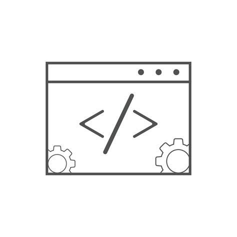 Custom Coding Icons Vector Illustration Modern Style Custom Coding Symbol 11085029 Vector Art