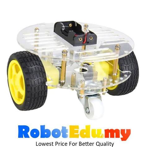 WD Double Layer Smart Sumo Caster Round Circle Mini Standard Size Robotics Robot Car Chassis