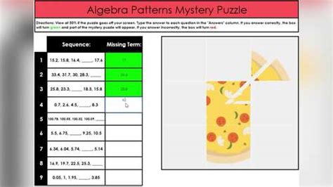 Algebra Patterns With Decimals Printable And Digital Activities NBT