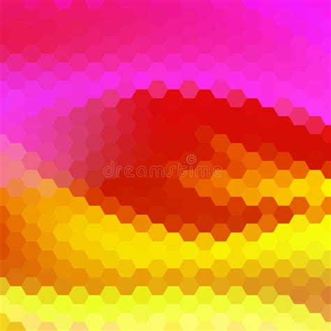 Vector Color Hexagon Pattern Geometric Abstract Background With Simple